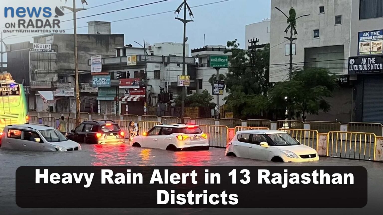 Heavy Rain Alert Issued in 13 Districts of Rajasthan